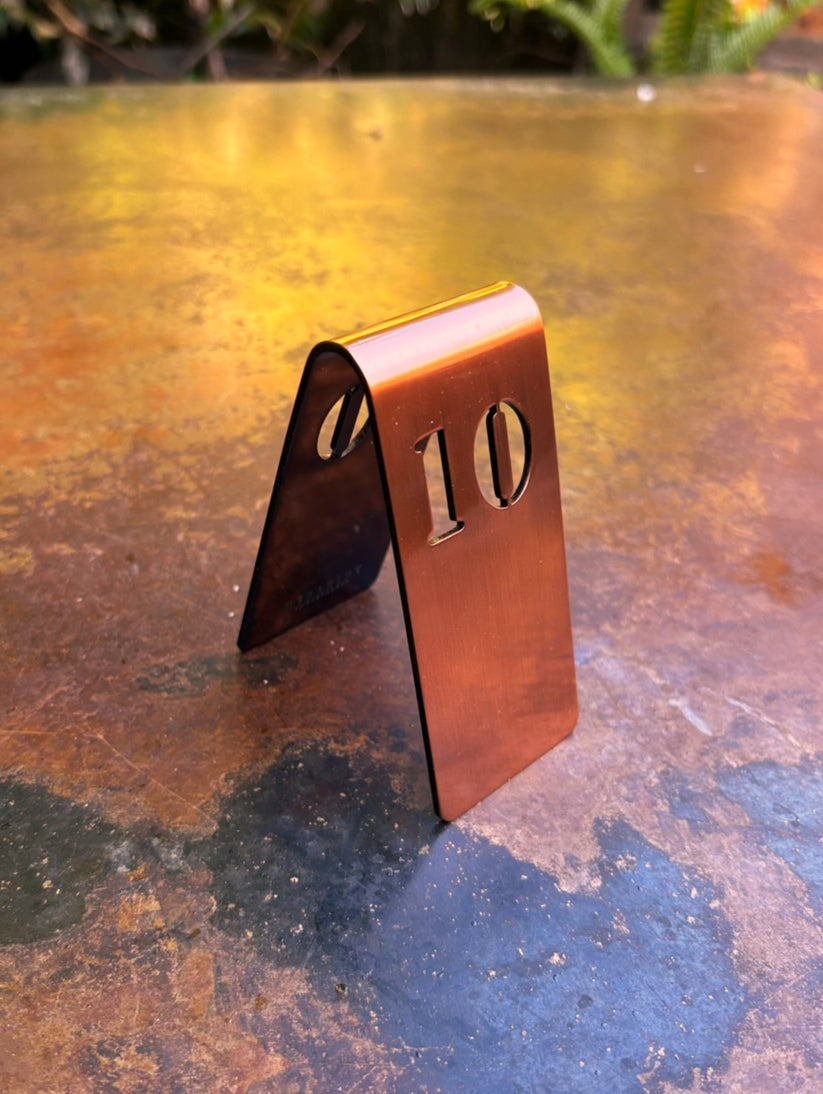 Silhouette Cafe Table Number Set - Brushed Copper – UrbanLux Hospitality