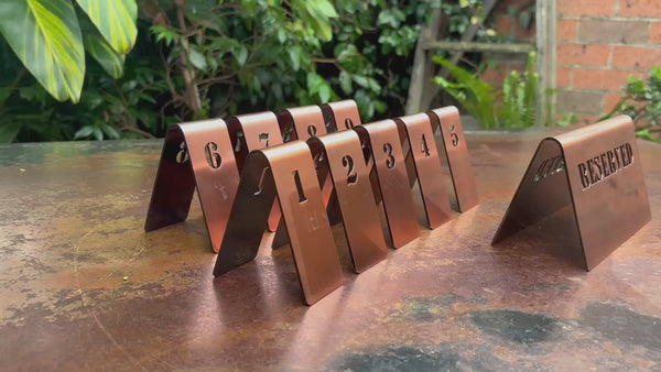 Brushed Copper - Lux Tabletop Reserved Signage – UrbanLux Hospitality